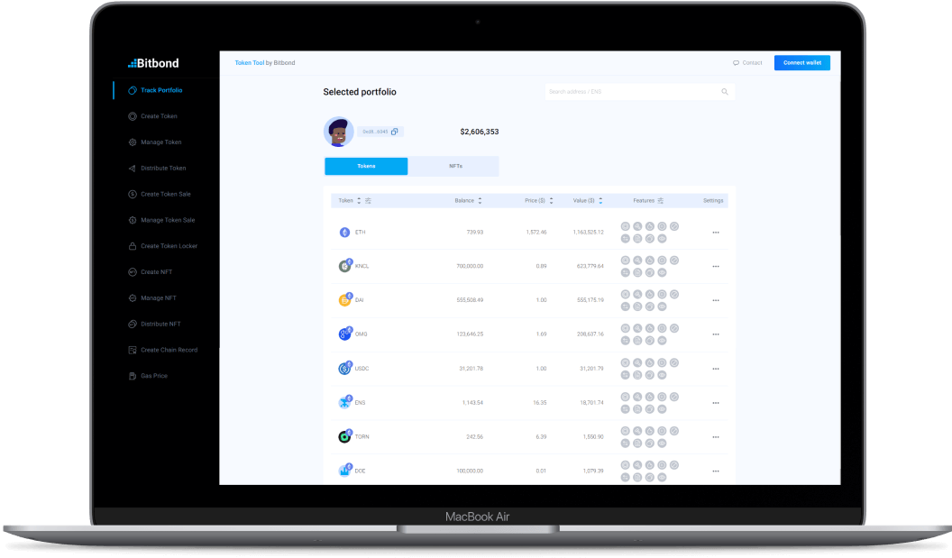 Crypto affiliate program by Bitbond Token Tool